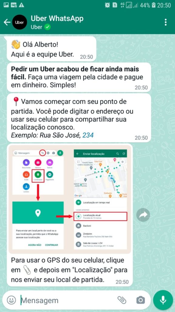 Como pedir Uber pelo WhatsApp: nova funcionalidade ativa
